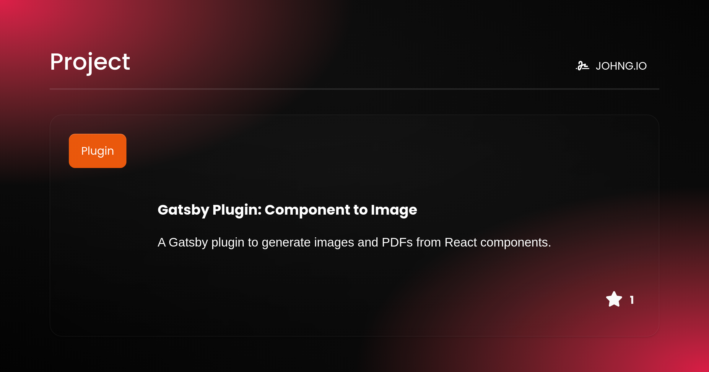 Gatsby Plugin: Component to Image | John Goodliff